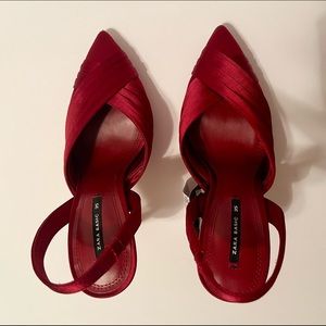 Zara | Shoes | Zara Red Heels With Tag | Poshmark